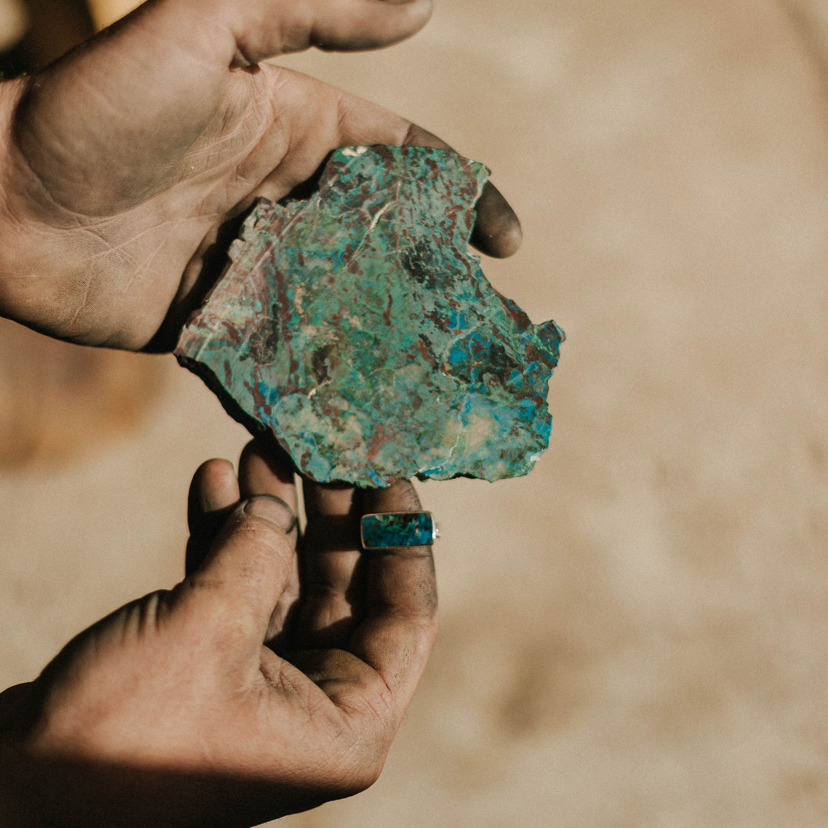 Chrysocolla Ring – Handcrafted Sterling Silver with Arizona Gemstone ...